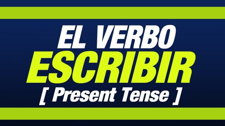 Conjugación del verbo escribir en todos los tiempos