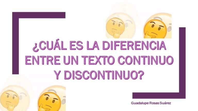 Diferencias entre texto continuo y discontinuo