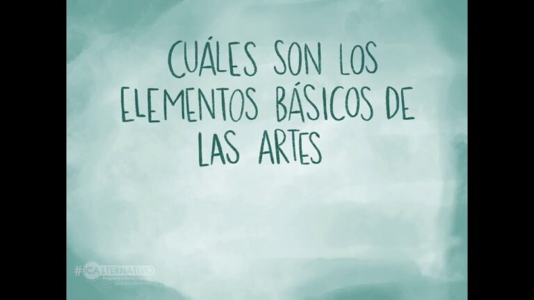 Elementos básicos de las artes