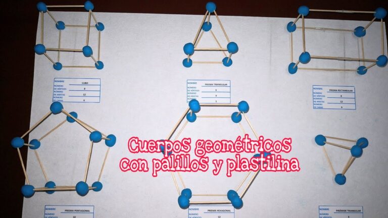 Figuras geométricas con plastilina y palillos