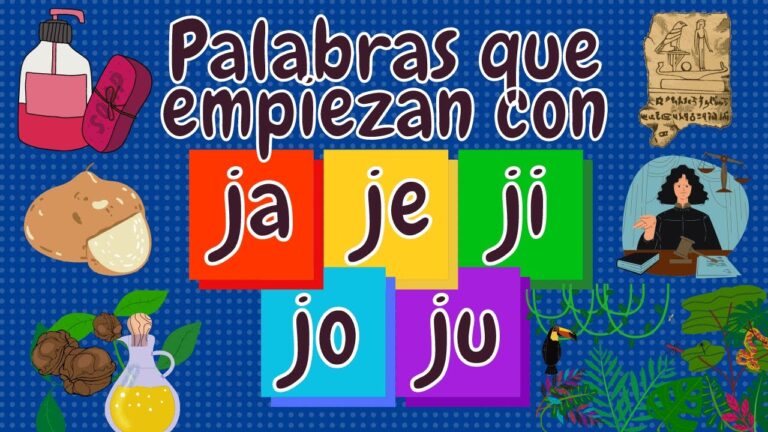 Palabras con ja je ji jo ju