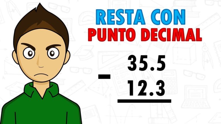 Resta con punto decimal cómo hacer